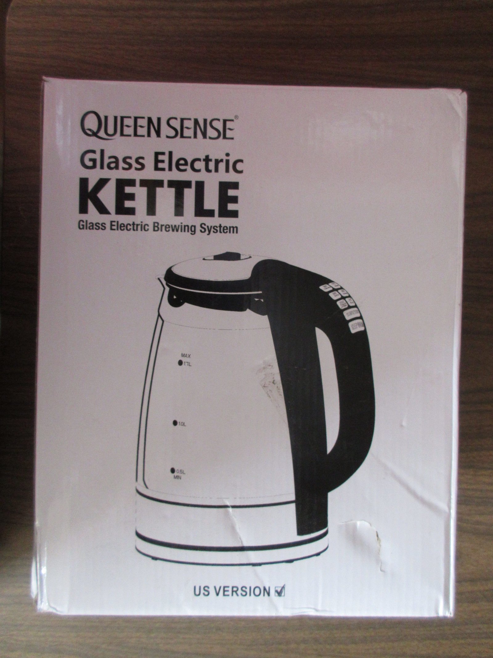 #300 Queen Sense Glass Electric Kettle – The Bargain Counter